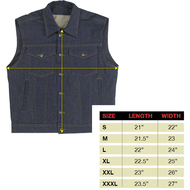 Size Chart: biltwell-vests | FortNine Canada