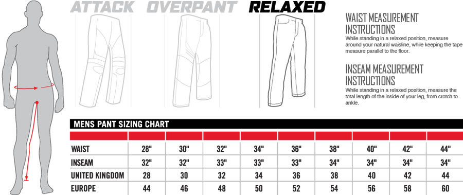 Size Chart: icon-mens-pants-relaxed-size-chart | FortNine Canada